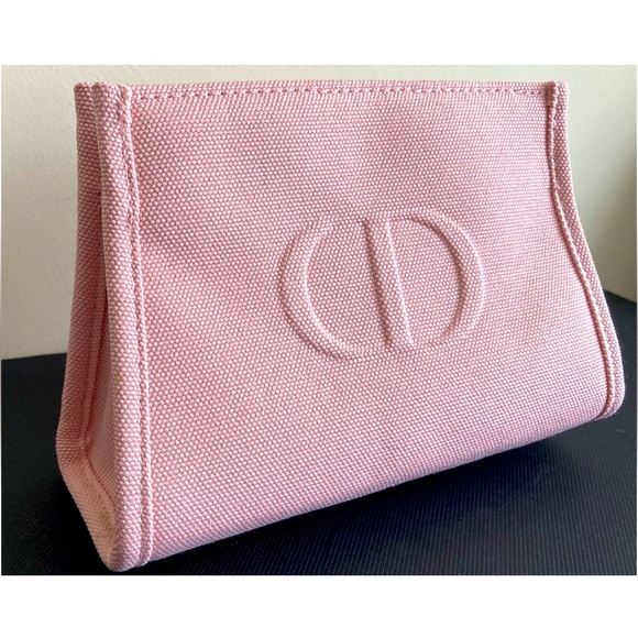 Dior | Bags | Christian Dior Cosmetic Pouch Cotton Beaute Make Up Bag ...